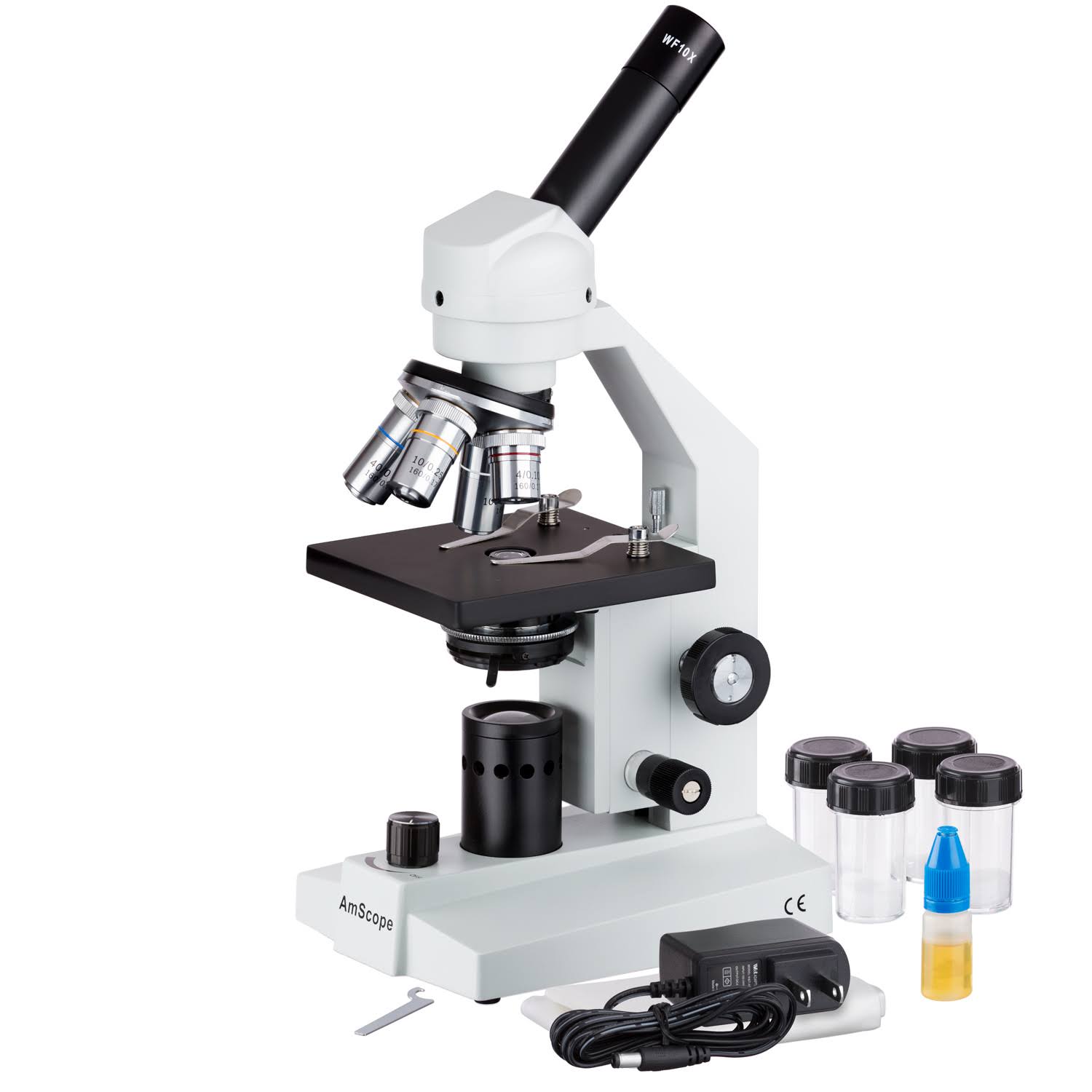 40X-1000X Cordless LED Compound Biological Microscope AmScope - WGL-1-s 40X-1000X Cordless LED Compound Biological Microscope AmScope - WGL-1-s