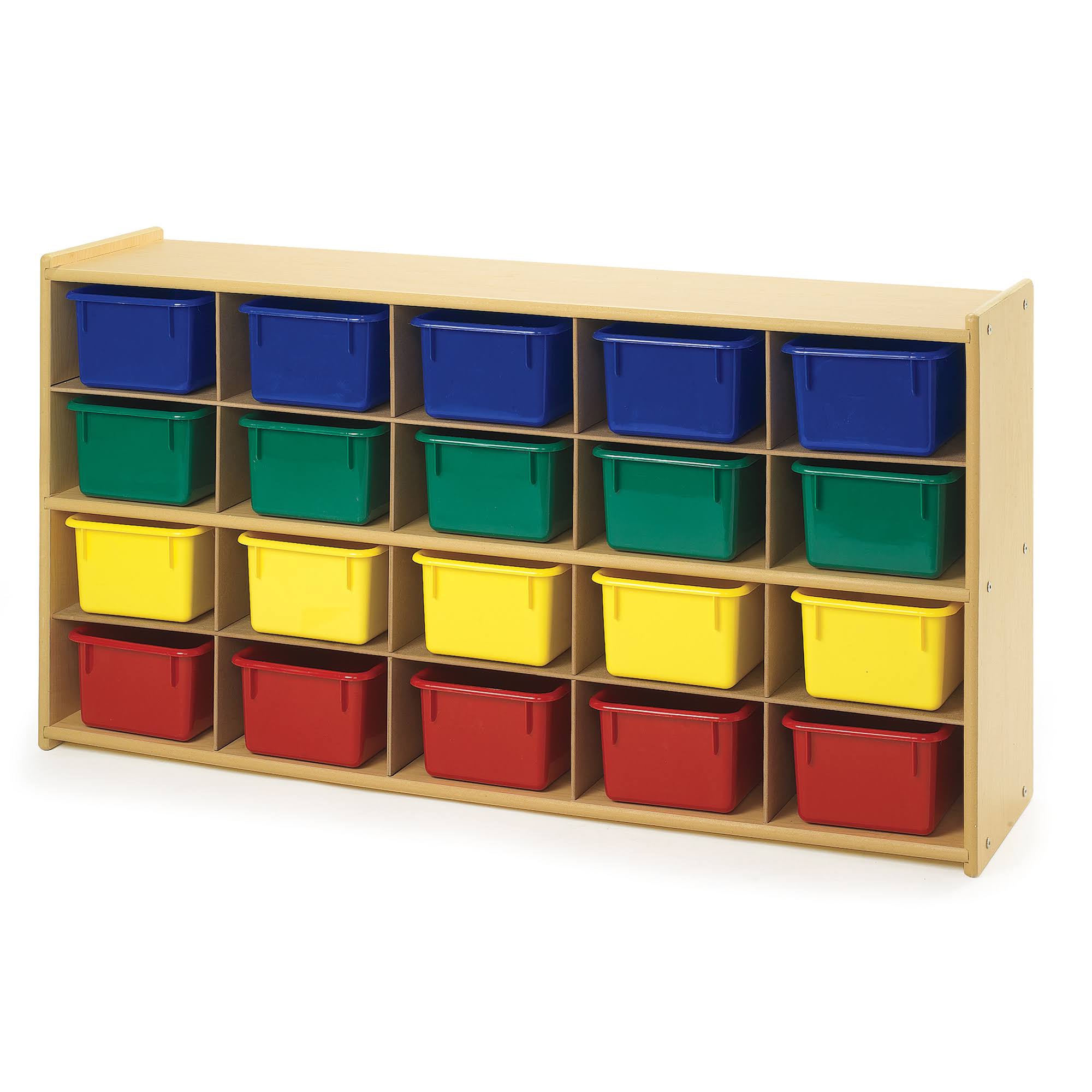 Angeles Ang7153t Value Line 20 Tray Cubby Storage With Colored Trays