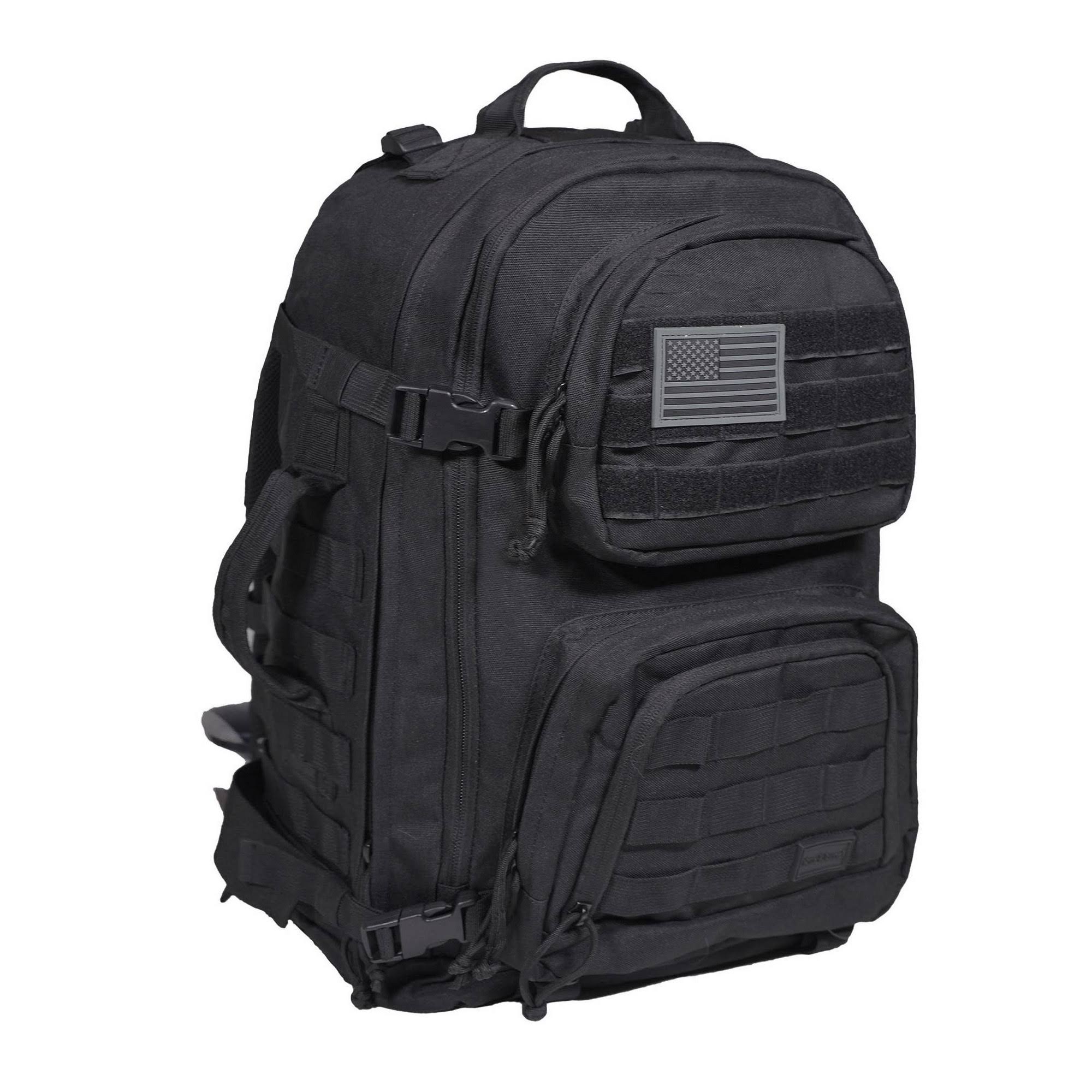 Rockland Military Tactical Laptop Backpack - Black - WGL-1-s