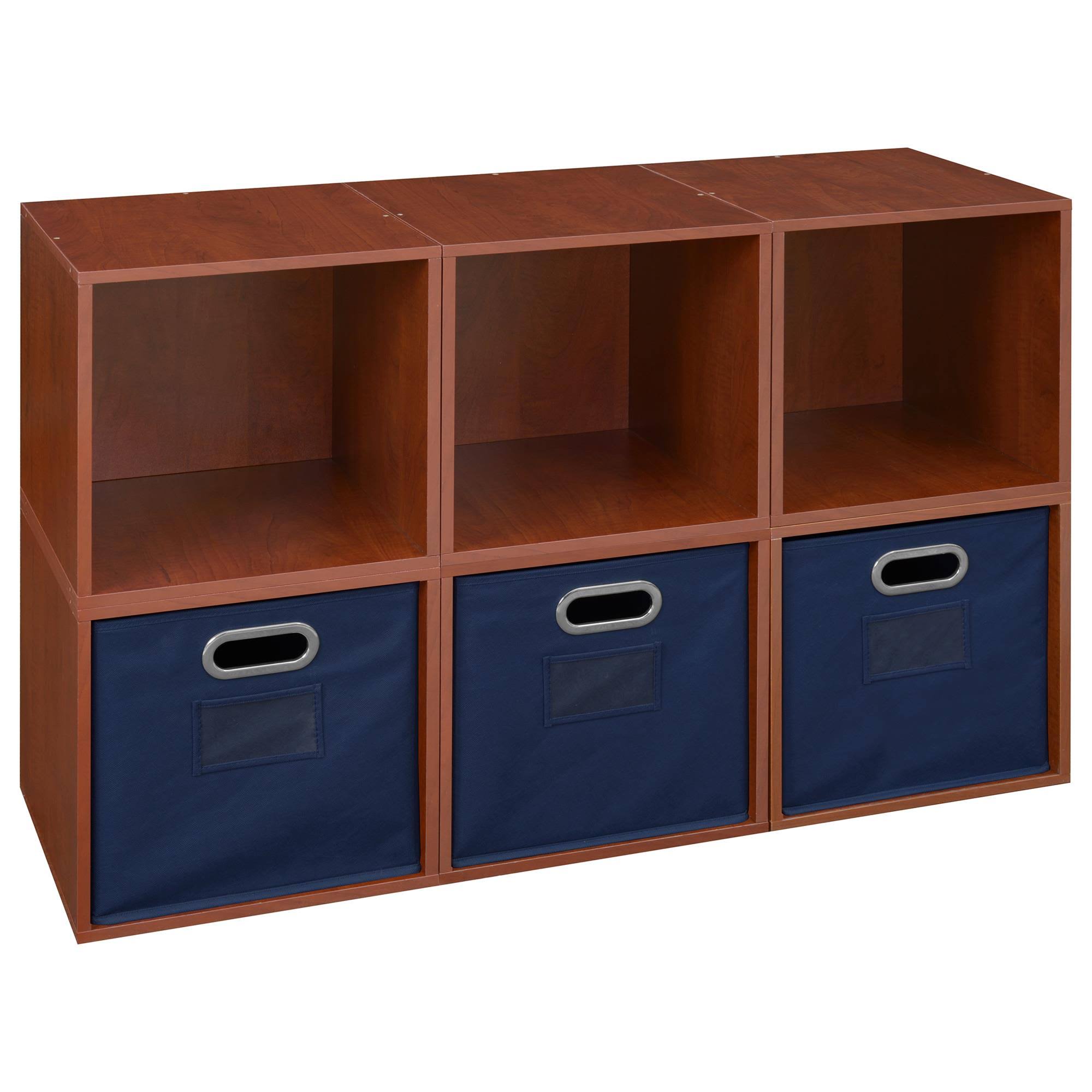 Niche Cubo Storage Set 6 Cubes And 3 Canvas Bins Cherry Blue Wgl 1 S