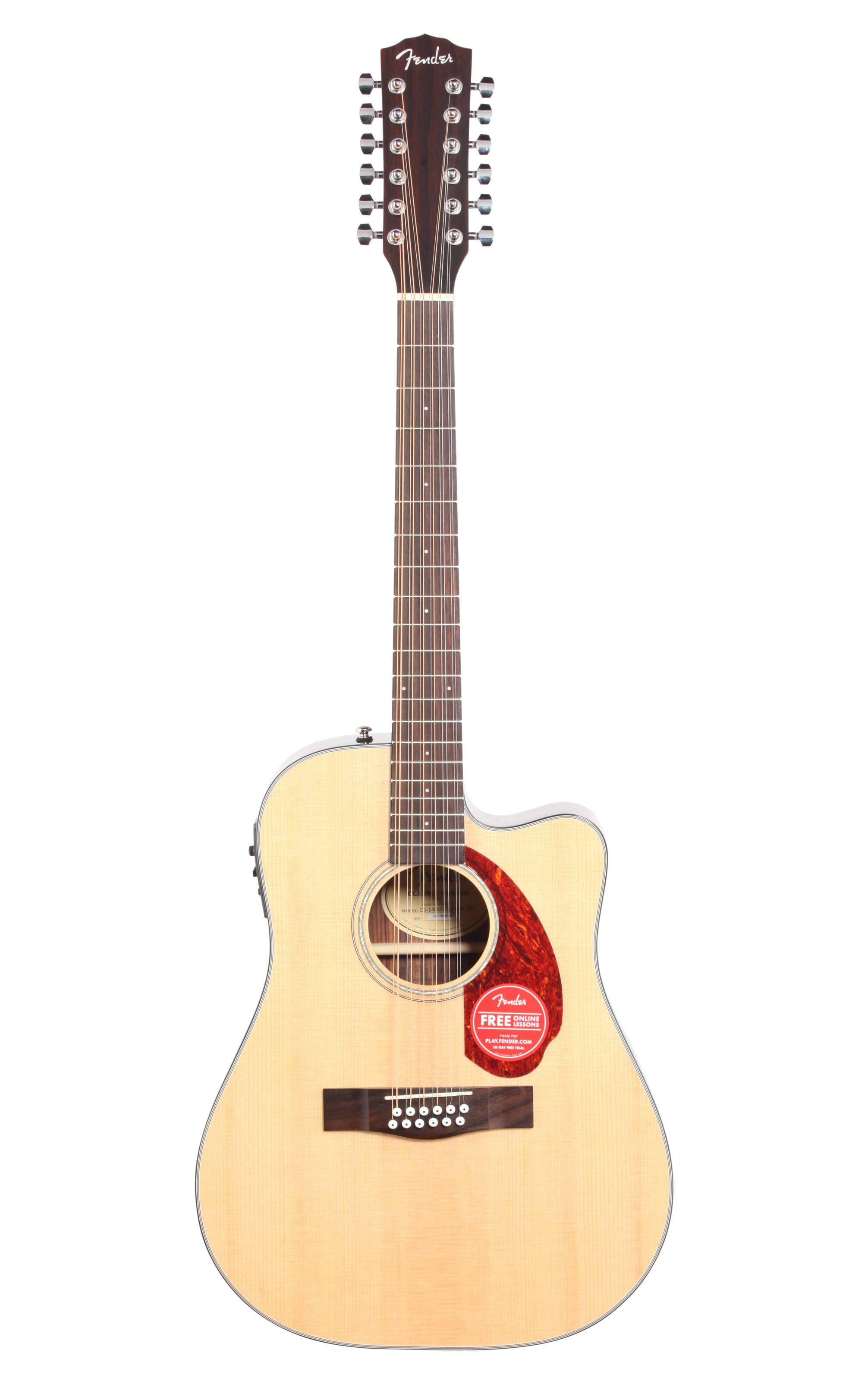 Fender CD-140SCE 12-String Acoustic-Electric Guitar - WXF-1-s