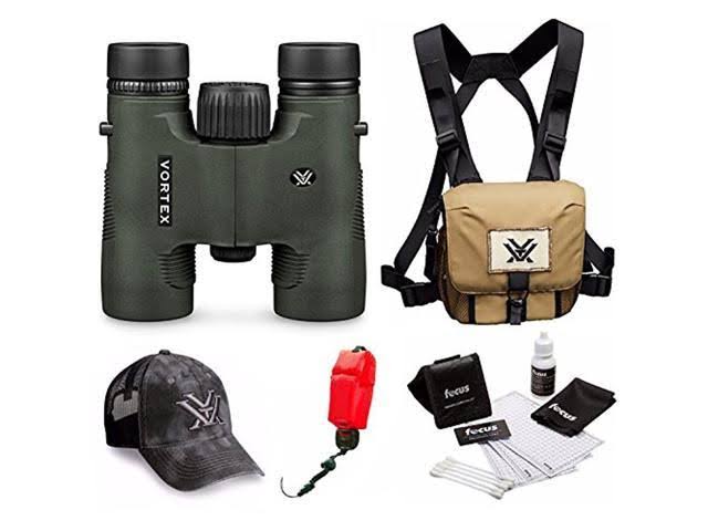 Vortex Diamondback 10x28 Binocular + GlassPak Harness Bundle - WXF-02