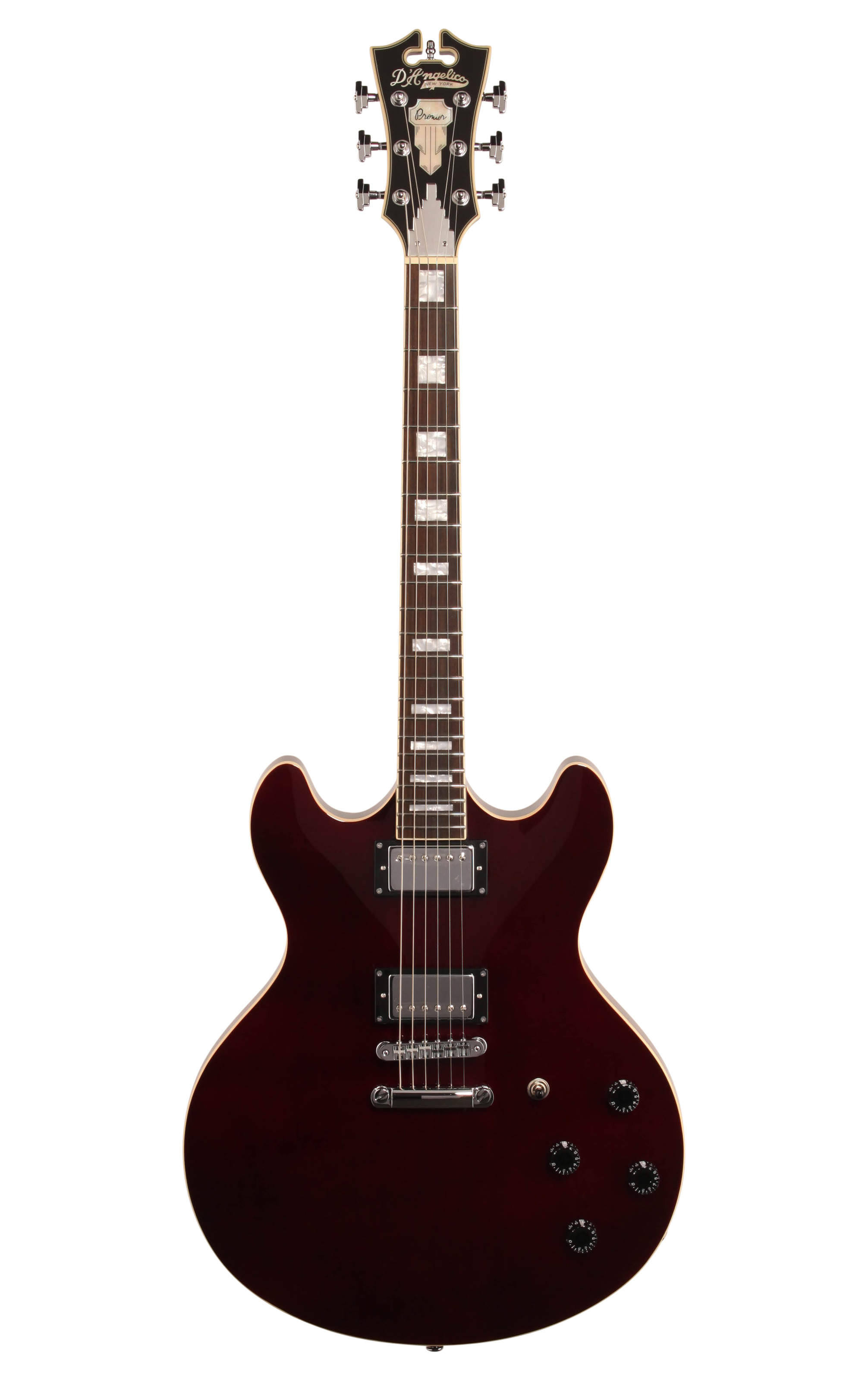 D&Angelico Premier Series DC Semi-Hollowbody Electric Guitar with No F ...