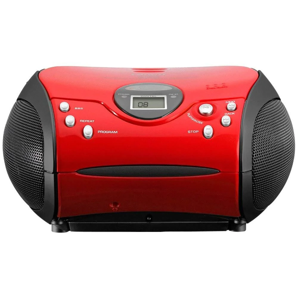 Lenco Portable Radio CD Player - Red SCD-24 R - WXF-02