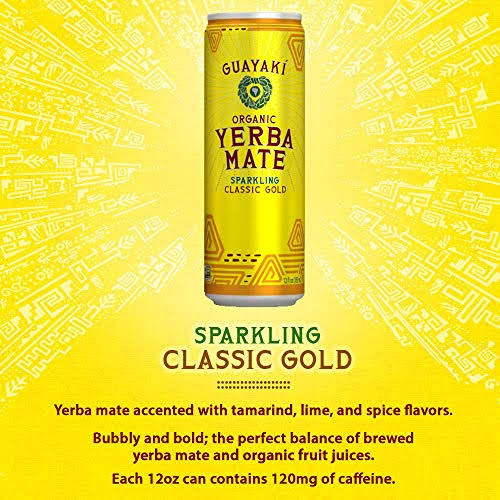 Guayaki Yerba Mate Sparkling Classic Gold Drink 12 Count 12 Fl Oz