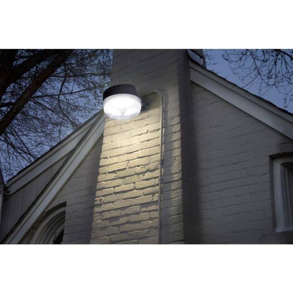 LUTEC Wall/Pole Mount Gray Dusk to Dawn Outdoor Integrated LED Area ...