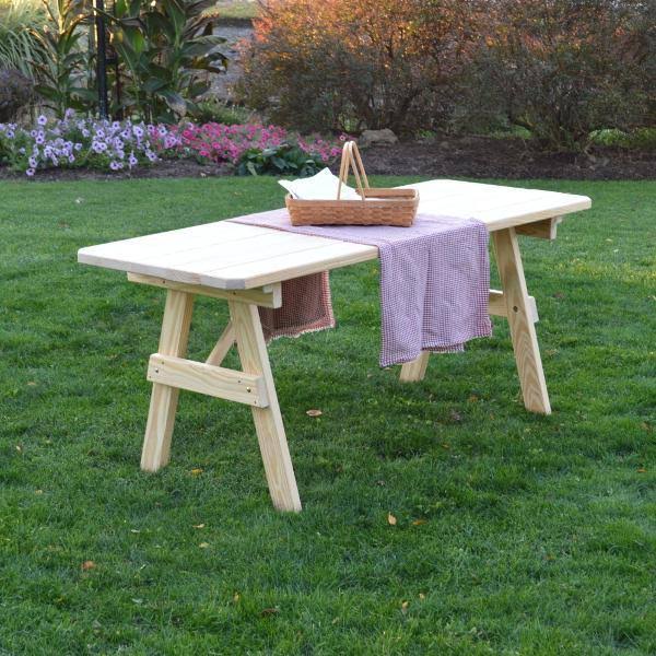 Pressure Treated Pine Traditional Table 8ft / Unfinished / Without ...