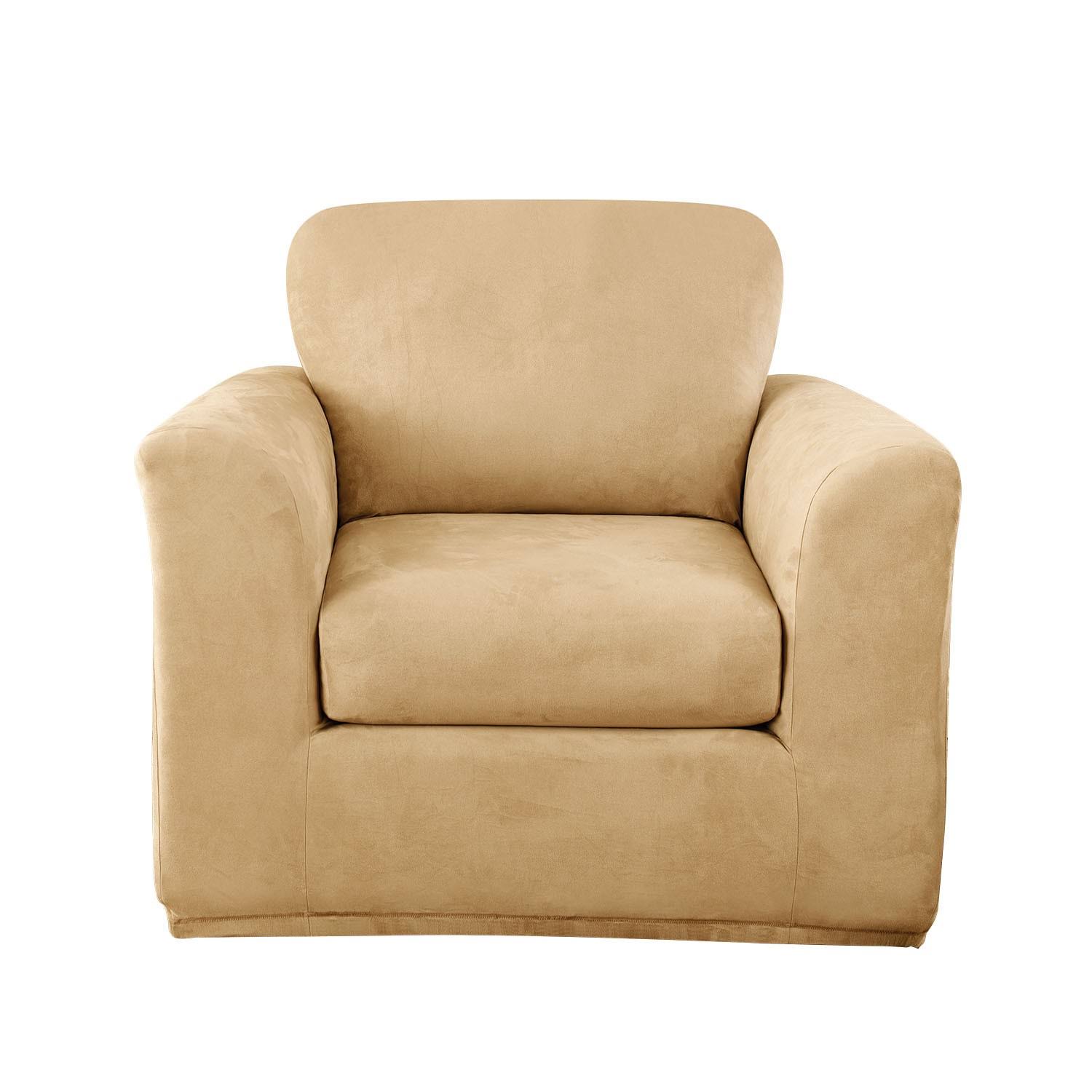 Sure Fit Stretch Suede 3-Piece Chair Slipcover - WXF-02