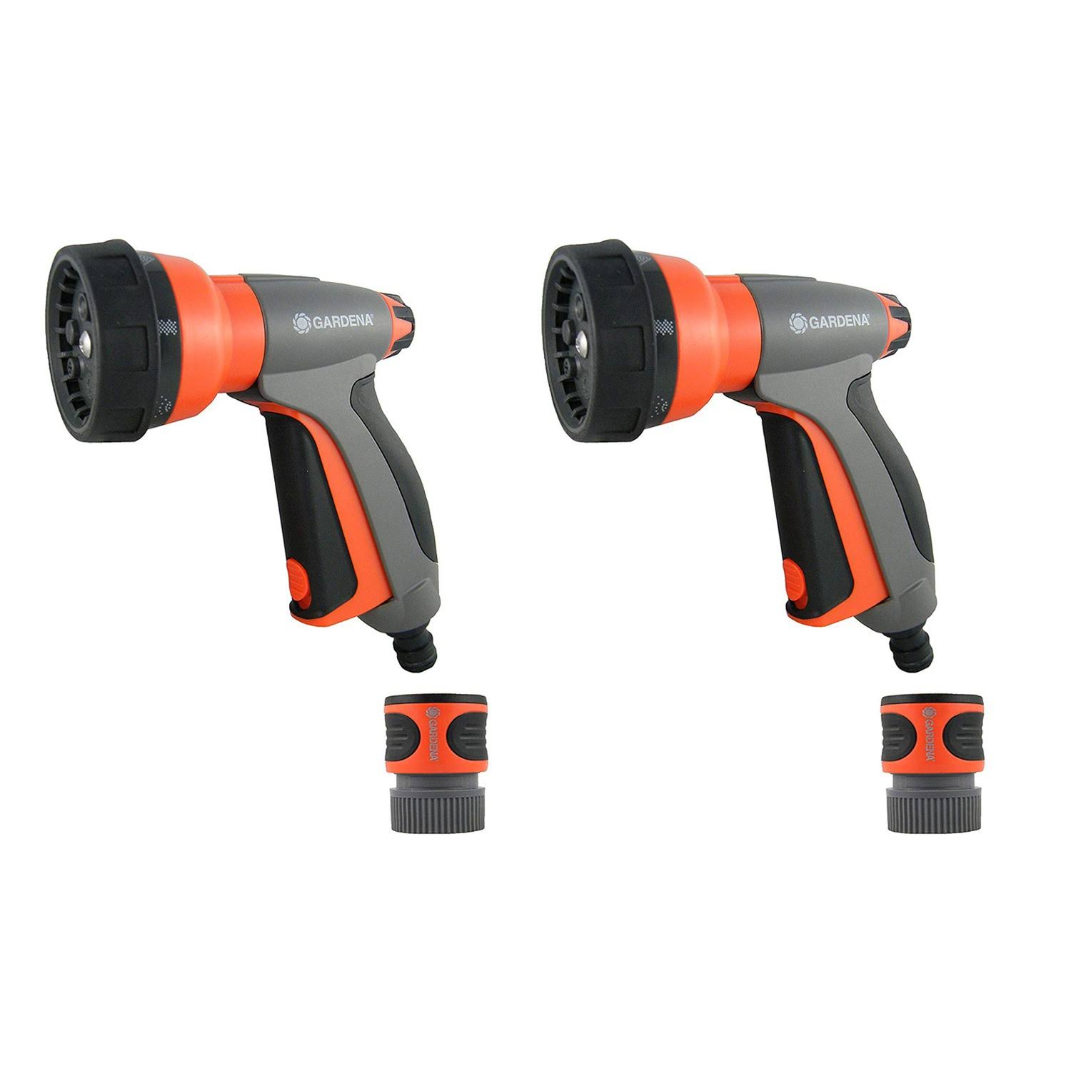 Gardena Multi Purpose 7 in 1 Metal Hose Spray Gun with Flow Control (2 ...
