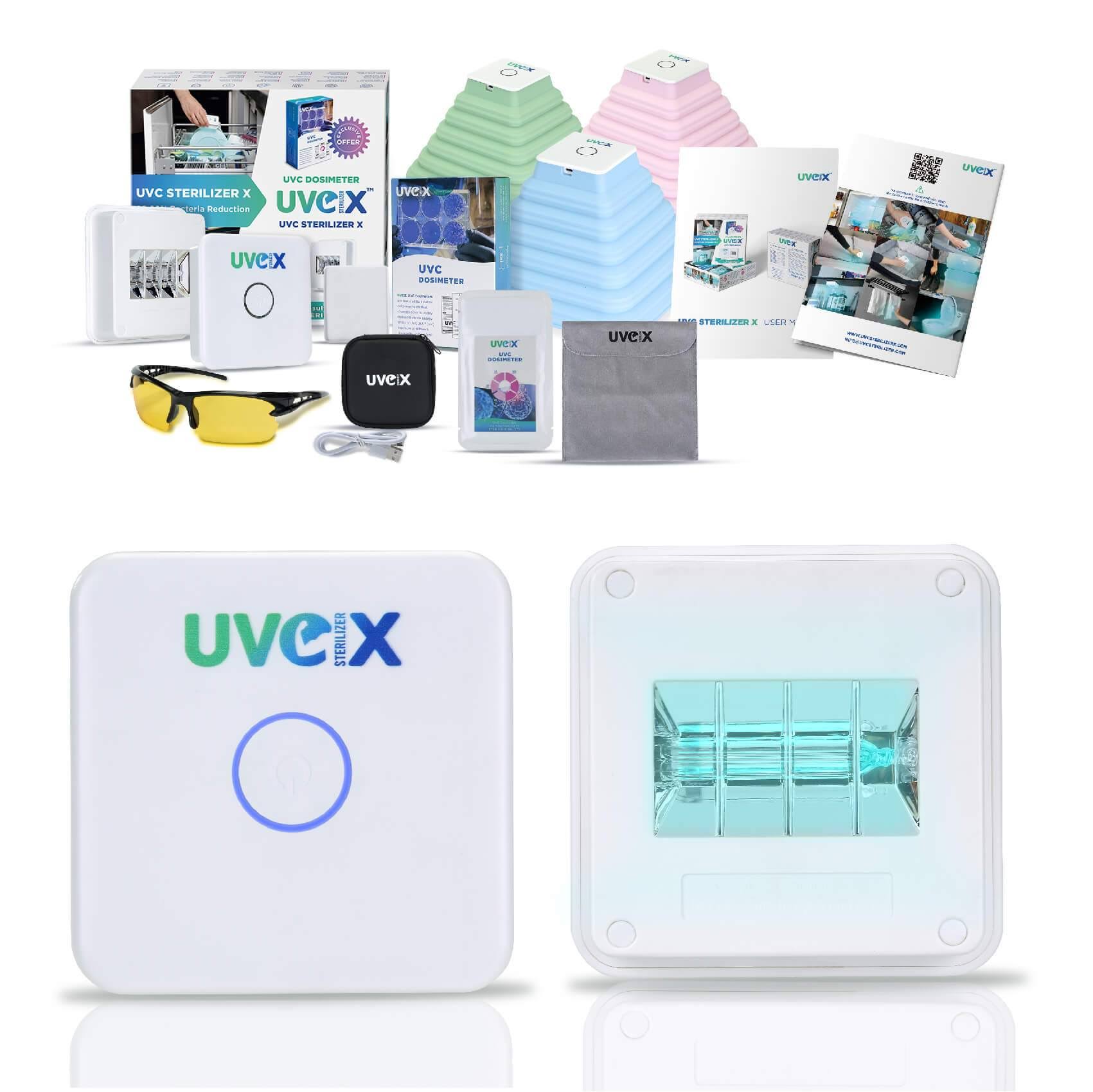 UVC Sterilizer x 3 Package - UV Light Sanitizer - Sterilizer - Portable ...