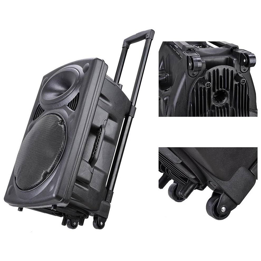 Yescom Portable Active PA Speaker Mic Guitar Amp Bluetooth USB SD LCD ...