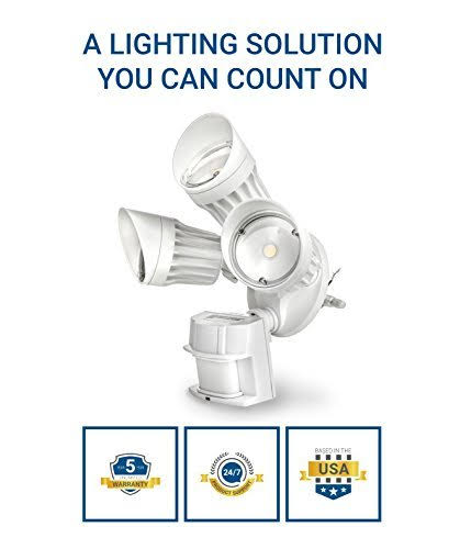 Hyperikon LED Security Light with Motion Sensor, 30W 125 Watt, White ... Hyperikon LED Security Light with Motion Sensor, 30W 125 Watt, White ...