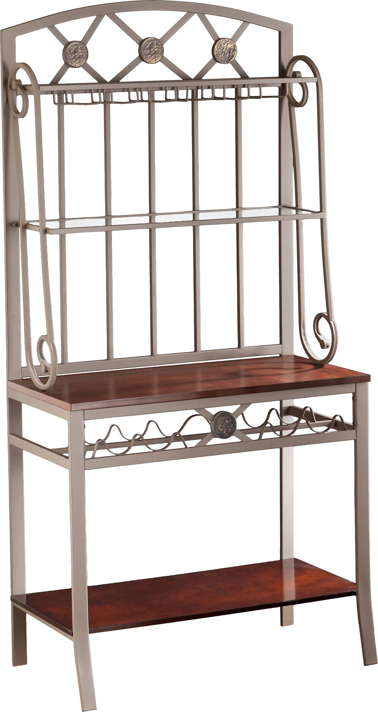 Decorative Bakers Rack with Wine Storage - WXF-02