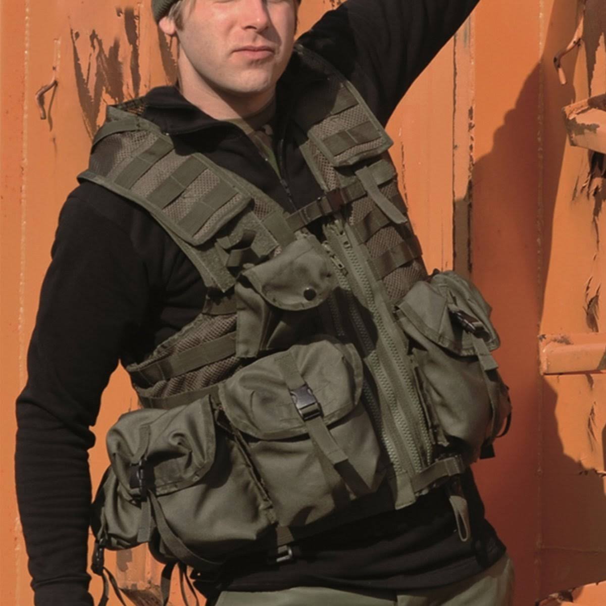 Mil Tec 8 Pouch Molle Tactical Vest Black Wgl 03