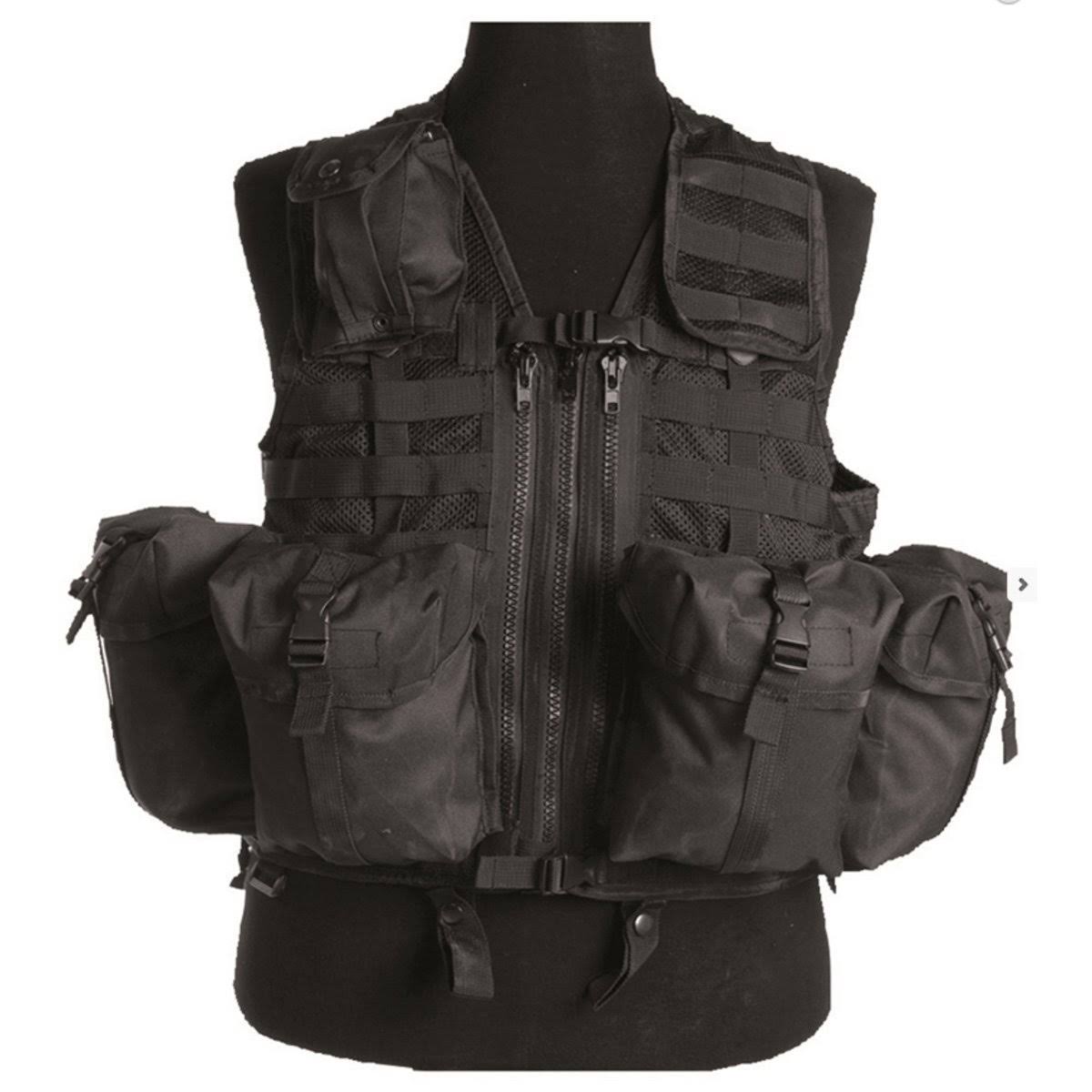 Mil Tec 8 Pouch Molle Tactical Vest Black Wgl 03