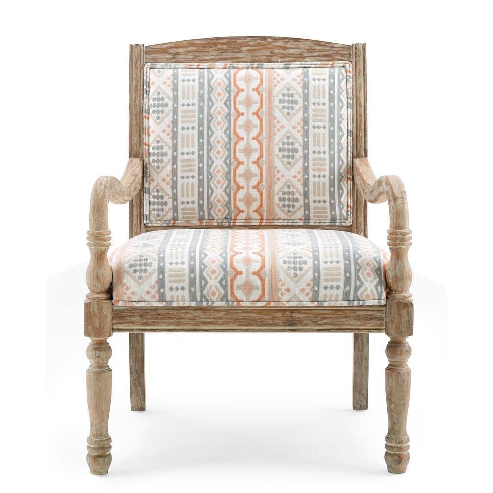 🔥Powell Company Patterson Natural Wood and Upholstery Accent Chair - CT ...