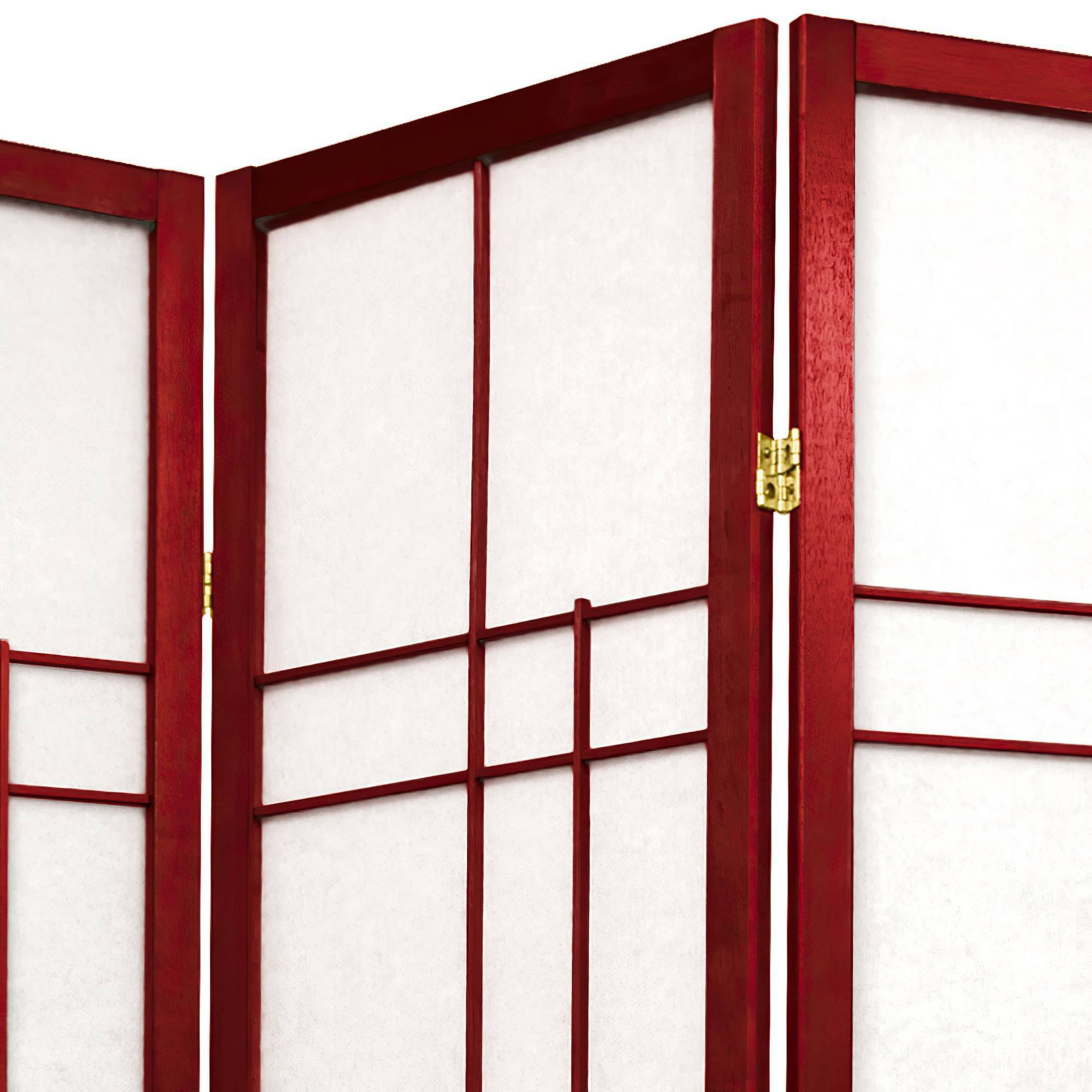 🔥oriental Furniture 6 Tall Eudes Shoji Screen Rosewood Ct 03 S