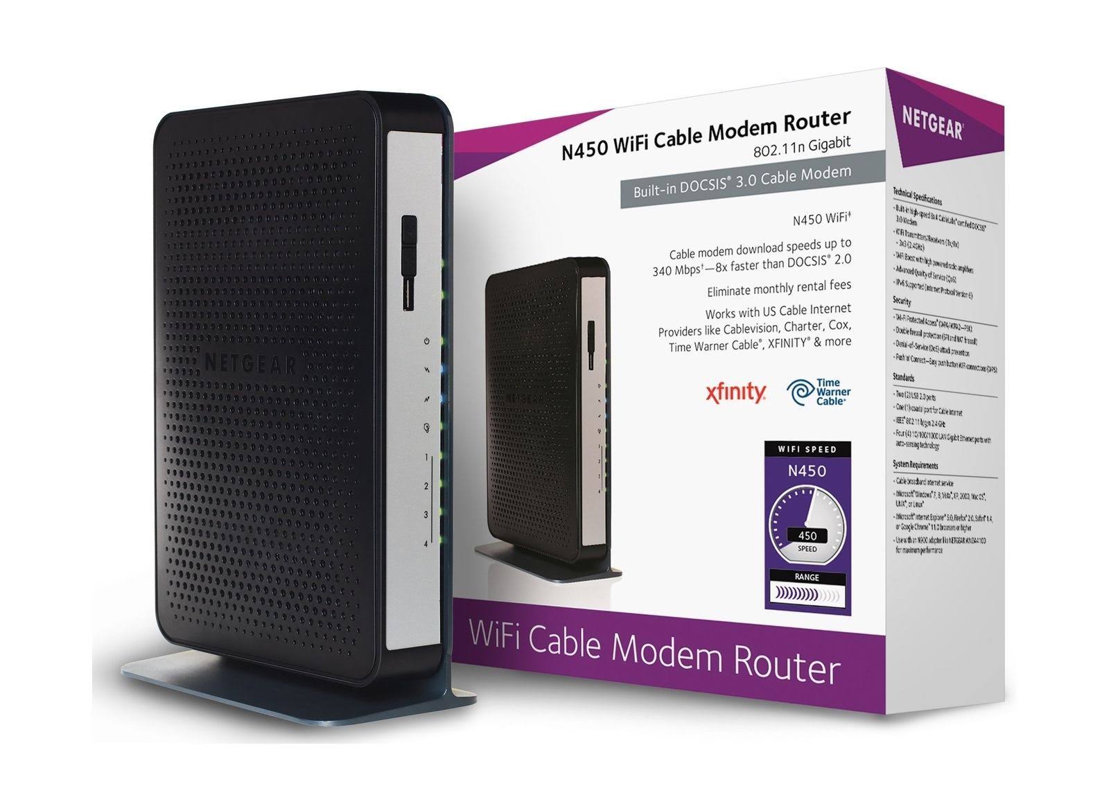 Netgear N450 Manual : N450 WiFi Cable Modem Router Data Sheet N450 ...