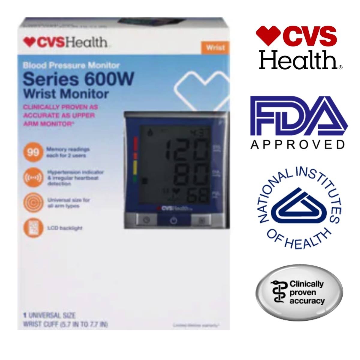 CVS Health Advanced Wrist Blood Pressure Monitor MintFabStore