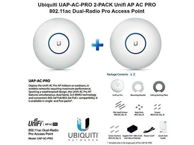 Ubiquiti UAP-AC-PRO 2-Pack UniFi AP AC Pro 11ac Dual-Radio Access Point ...