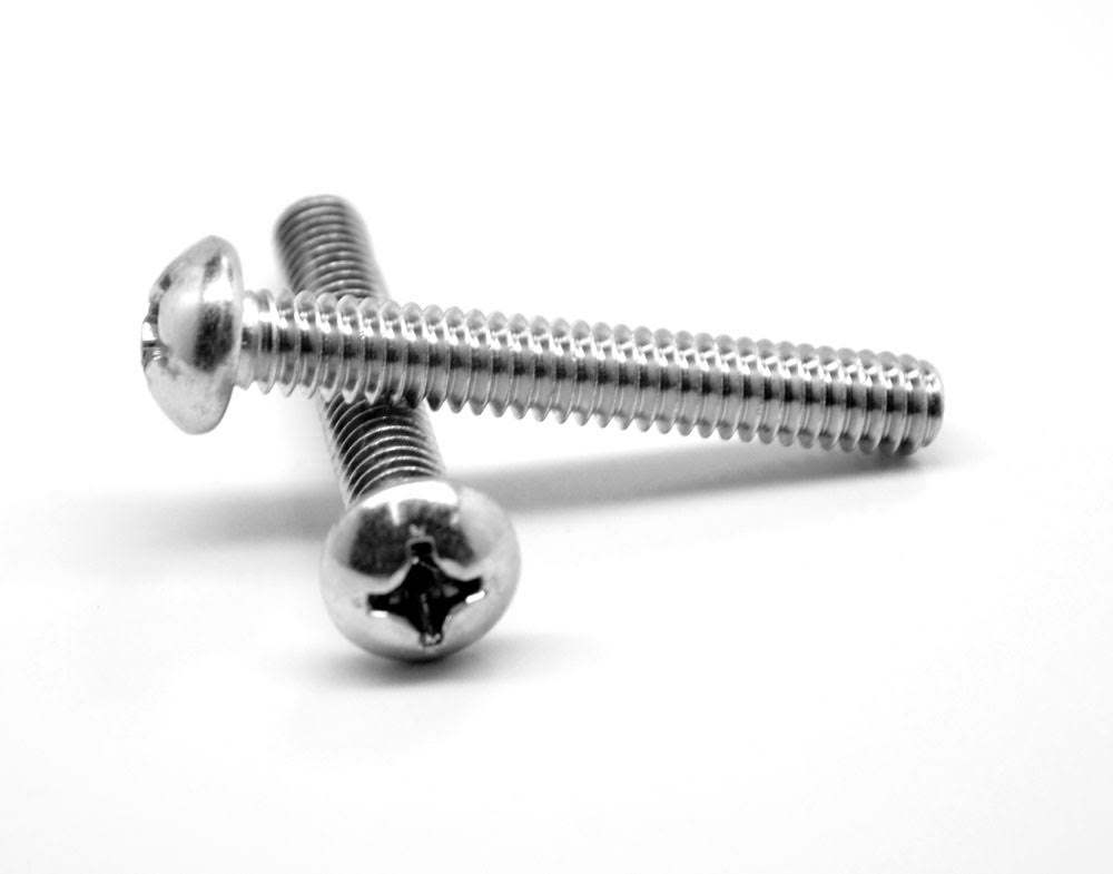  10 24 X 3 8 Coarse Thread Machine Screw Phillips Round Head Stainless