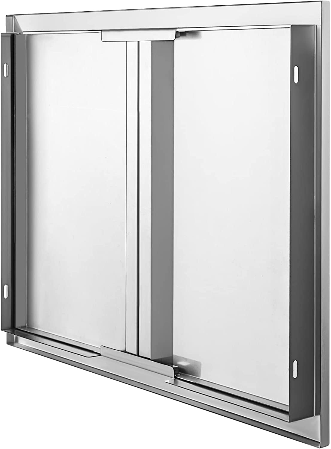 Mophorn BBQ Access Door 24 x 24 Inch, Double BBQ Door Stainless Steel ...