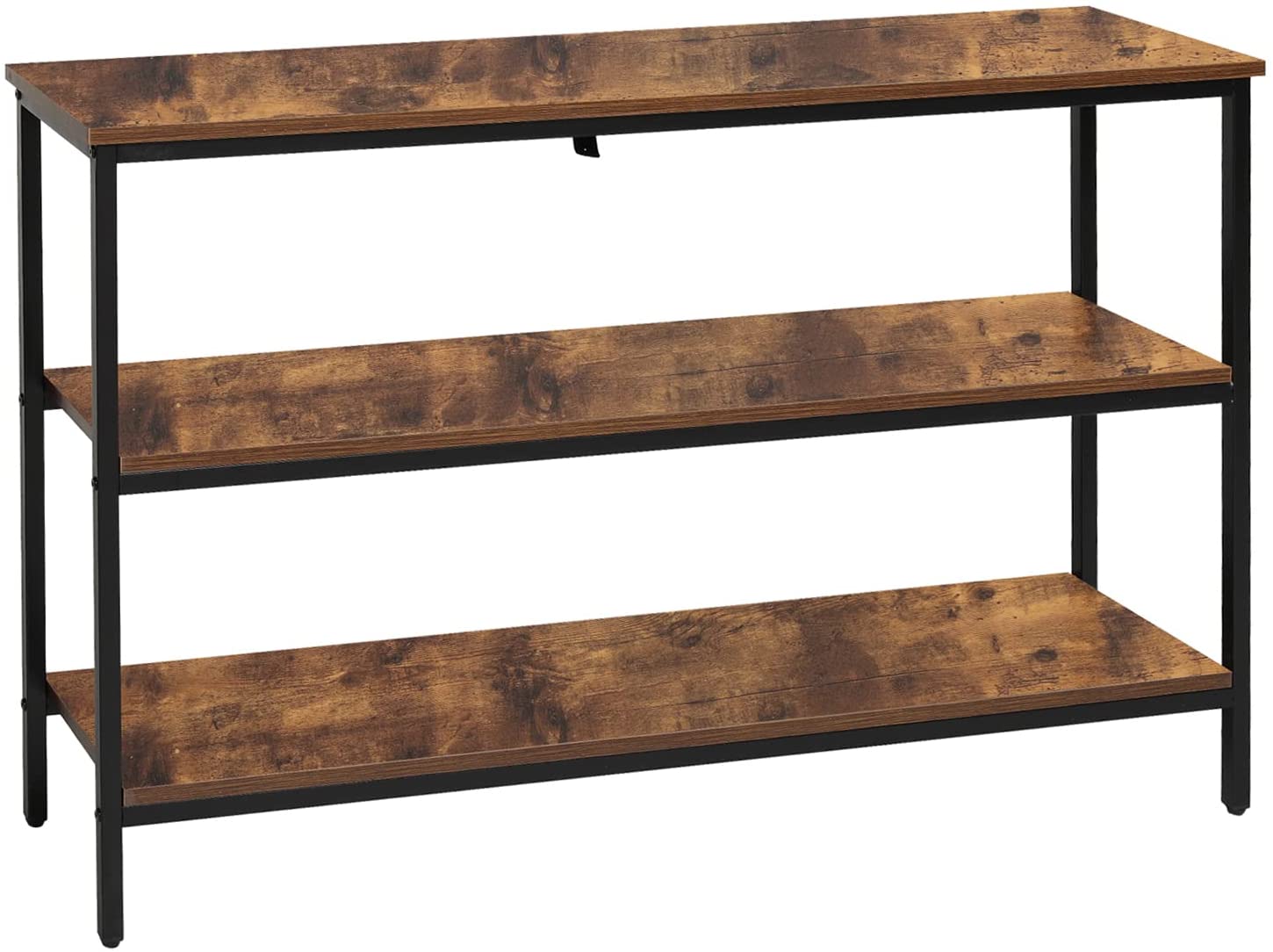 WEENFON 47 2 Industrial Console Table With Black Metal Frame 3 Tier WEENFON 47 2 Industrial Console Table With Black Metal Frame 3 Tier