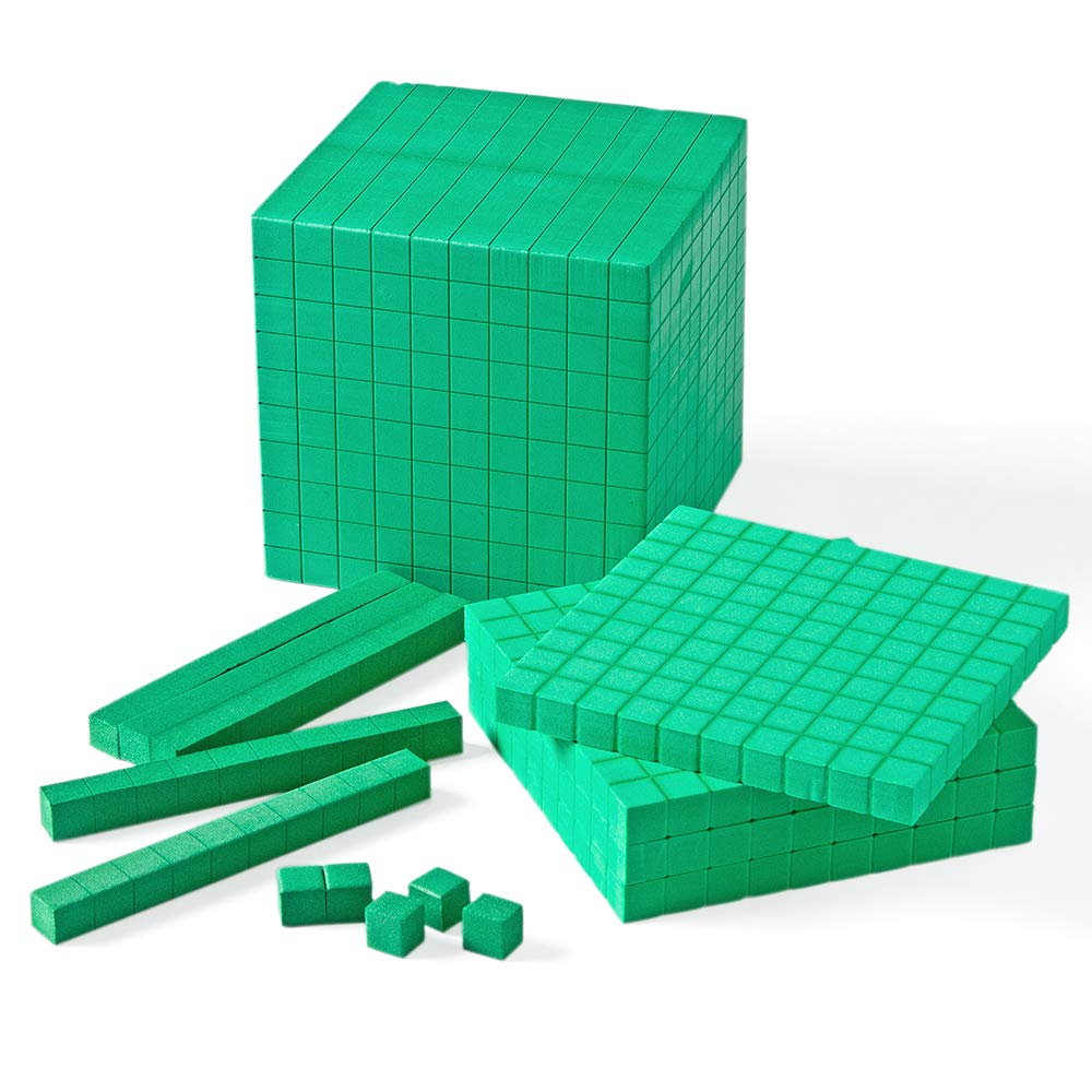 Hand2mind Green Foam Base Ten Blocks Complete Set Place Value Blocks hand2mind-green-foam-base-ten-blocks-complete-set-place-value-blocks