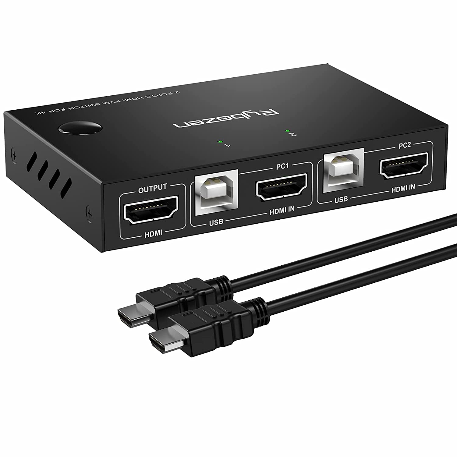 KVM Switch HDMI 2 Port Box Rybozen USB And HDMI Switches For 2 KVM Switch HDMI 2 Port Box Rybozen USB And HDMI Switches For 2
