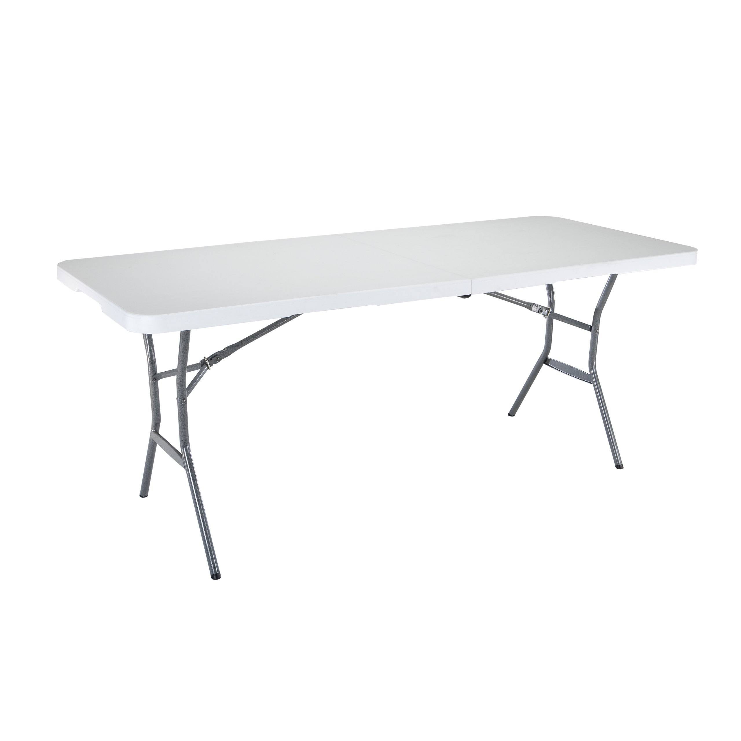 Lifetime 6 ft Fold-in-Half Table, White Granite - joueurfd P Lifetime 6 ft Fold-in-Half Table, White Granite - joueurfd P