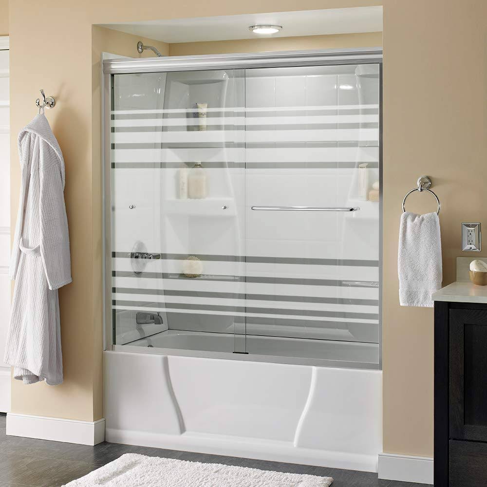 Delta Shower Doors Sd3927406 Classic Semi Frameless Traditional Sliding