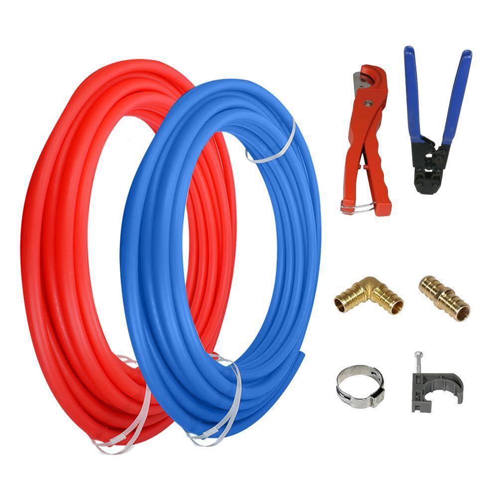 The Plumber s Choice 1 2 In X 100 Ft PEX Tubing Plumbing Kit The Plumber s Choice 1 2 In X 100 Ft PEX Tubing Plumbing Kit