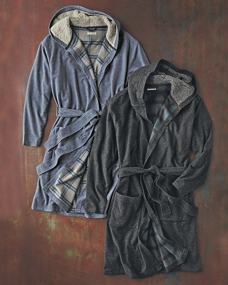 Men's Casual Color Contrast Design Versatile Robe