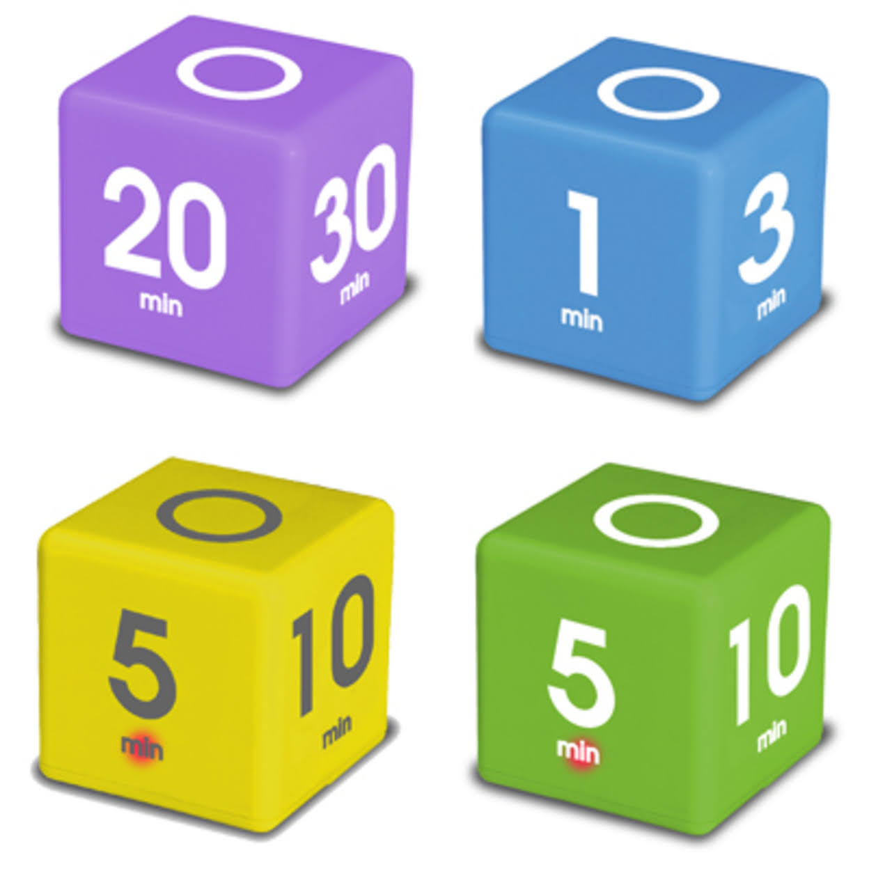 Miracle Cube Timer Assorted 4 count Miracle Cube Timer Assorted 4 count