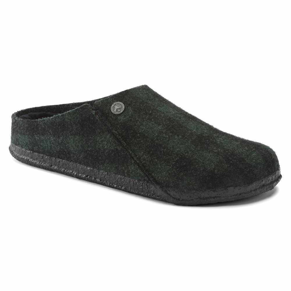 Zermatt Shearling - Wool Felt - Plaid Teal Green