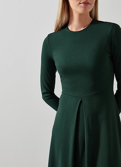 Maria Forest Green Fit And Flare Ecovero? Dress