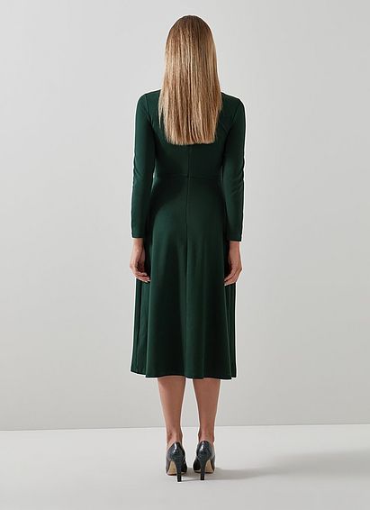 Maria Forest Green Fit And Flare Ecovero? Dress
