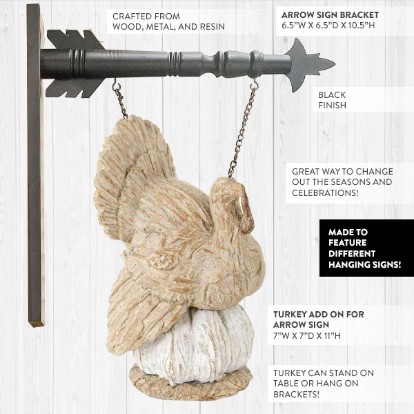 Distressed Wooden Turkey with Bracket Option | OUR "Fall" SIGNS OF THE ...
