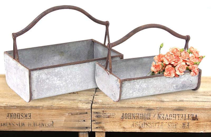 Galvanized Metal Troughs with Handle
