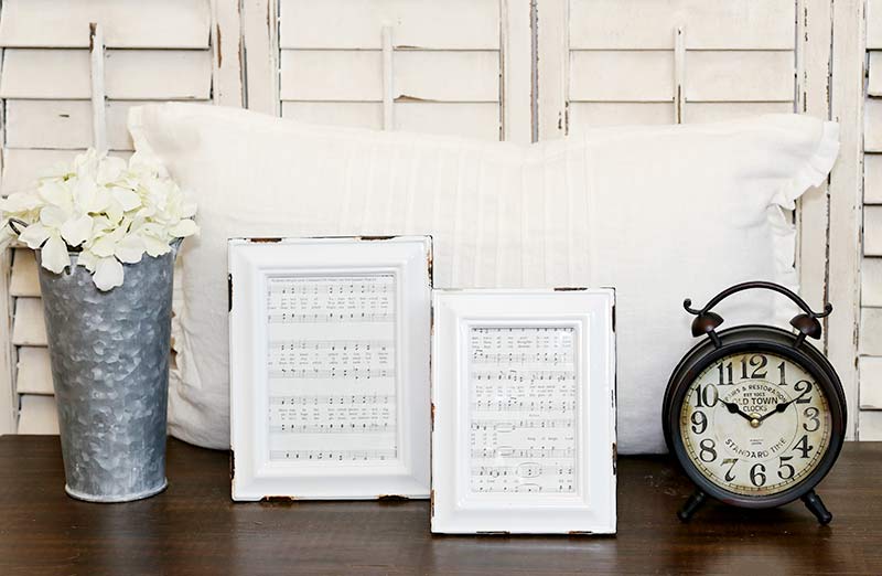 Distressed Enamel Photo Frames Set of 2