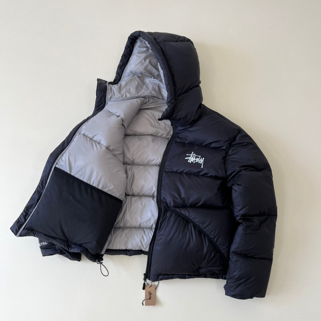 FWRD Stussy Micro Ripstop Down Parka Long Sleeve Zipper Hooded Down ...