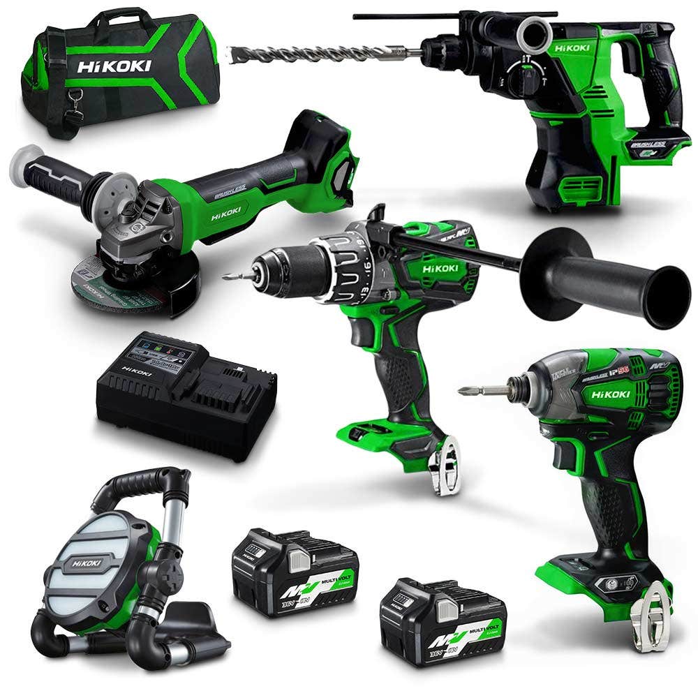 HiKOKI 18V/36V MultiVolt Brushless 5 Piece 2 x 2.5Ah/5.0Ah Combo Kit KC36D5A(HRZ) - TotalToolss2