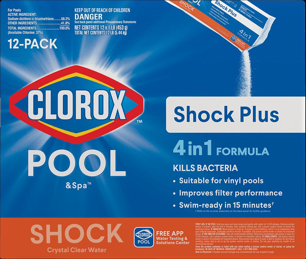 Clorox Pool&Spa Shock Plus Pool Shock for Swimming Pools, 12pk - BIG SALE