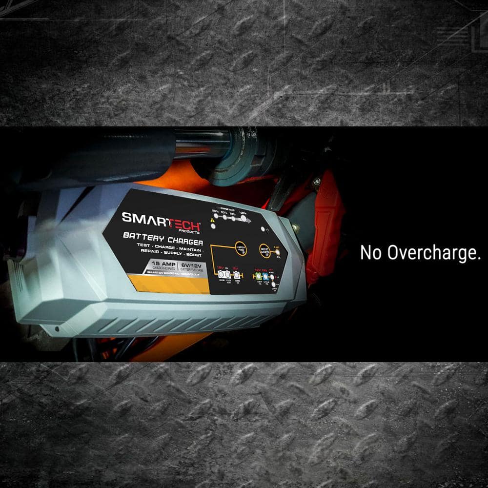 Smartech Products BC-15000 6-Volt/12-Volt 15 Amp Smart Automotive ...